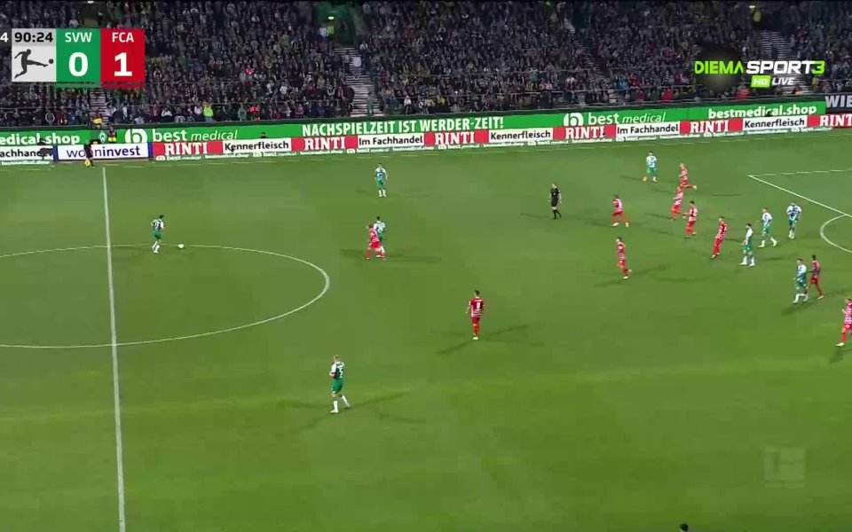 Вердер Бремен - Аугсбург 0:1 /репортаж/ - Футбол свят - Германия - Gong.bg